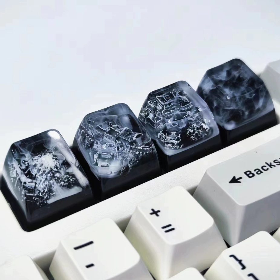 Creative And Personalized Ink Style Key cap Resin Transparent Keycap ...