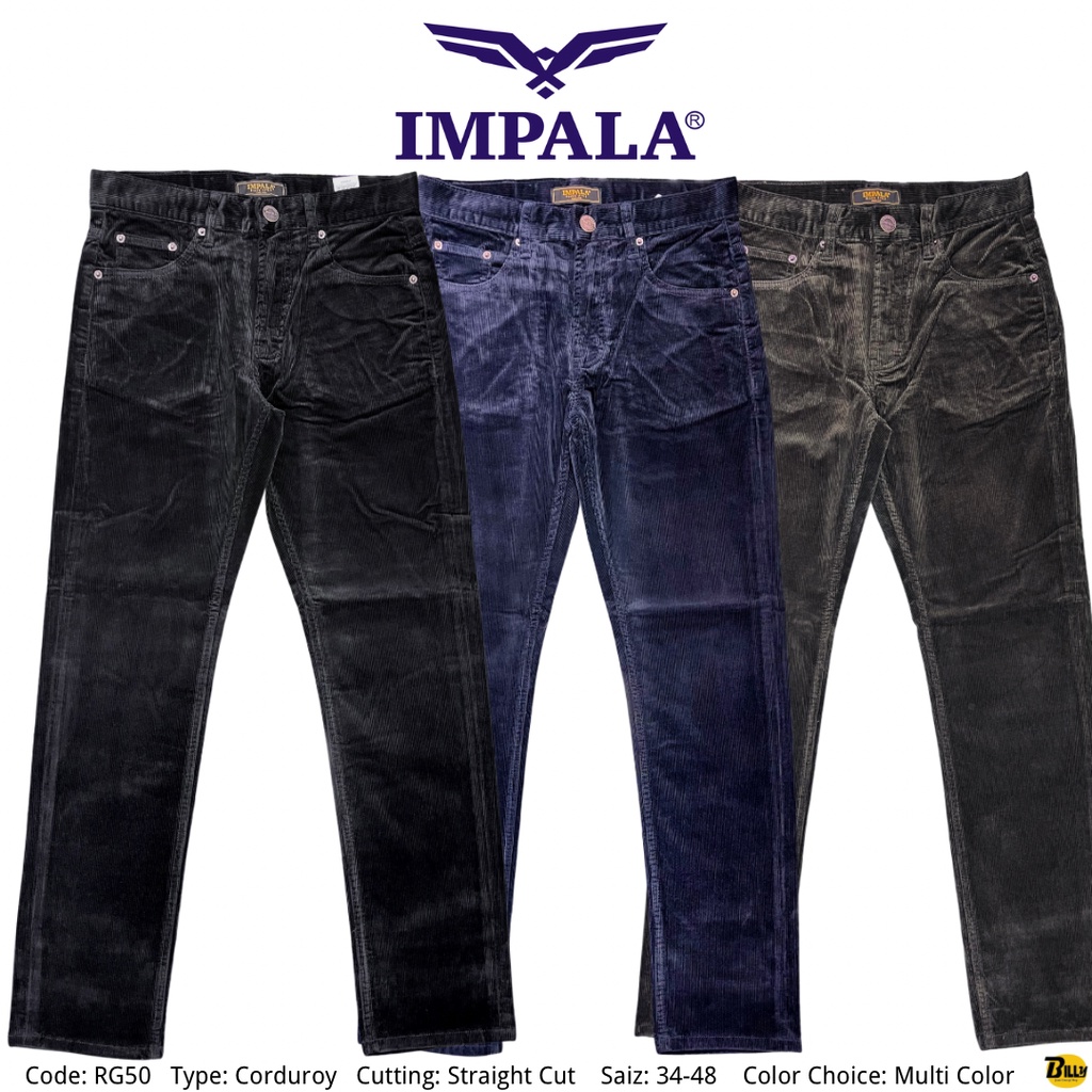 IMPALA Brand Men’s Stretchable Regular Fit Corduroy Jeans ( RG50 ...