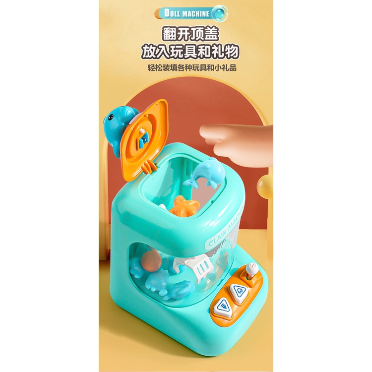 Cute Mini Claw Machine Crane Candy Catcher Arcade Prize Grabber ...