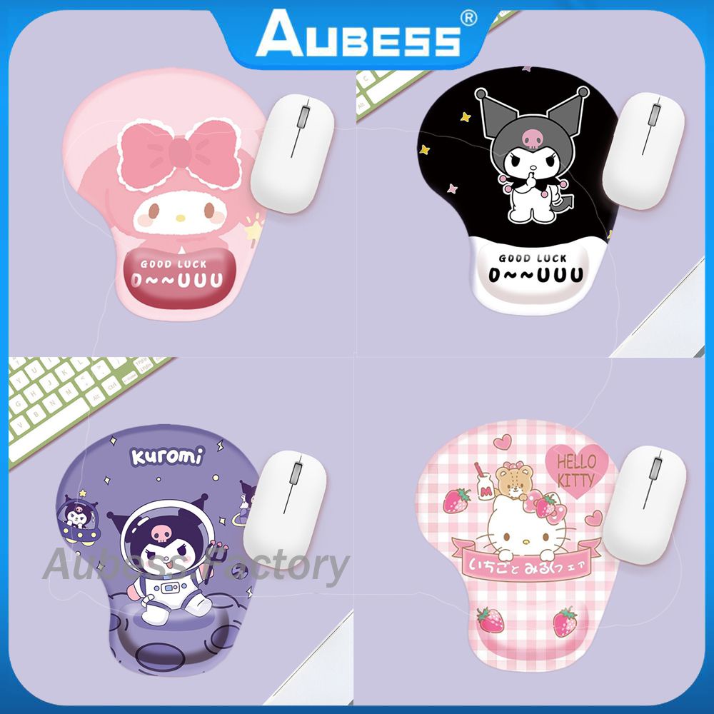 Aubess Sanrio Wrist Mouse Pad Kuromi Hello Kitty Cartoon Super Soft ...
