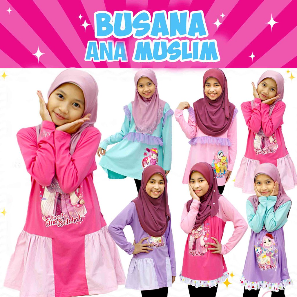 Ana Muslim Apparel : COMPLETE 12 Design Baju Ana Muslim -Busana Budak ...