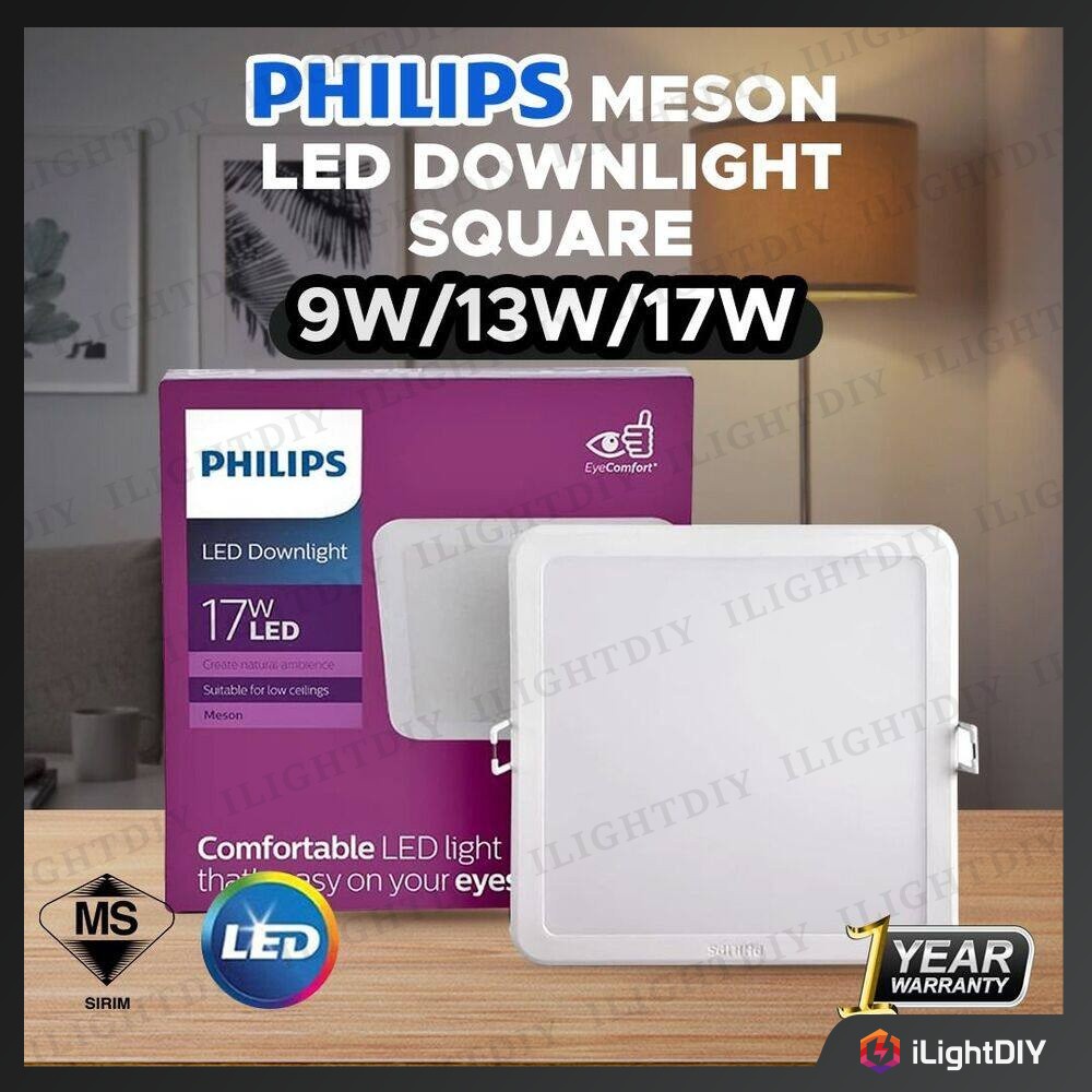 PHILIPS MESON 4" 9W-59451/ 5" 13W-59465 / 6" 17W-59467 SQUARE LED ...