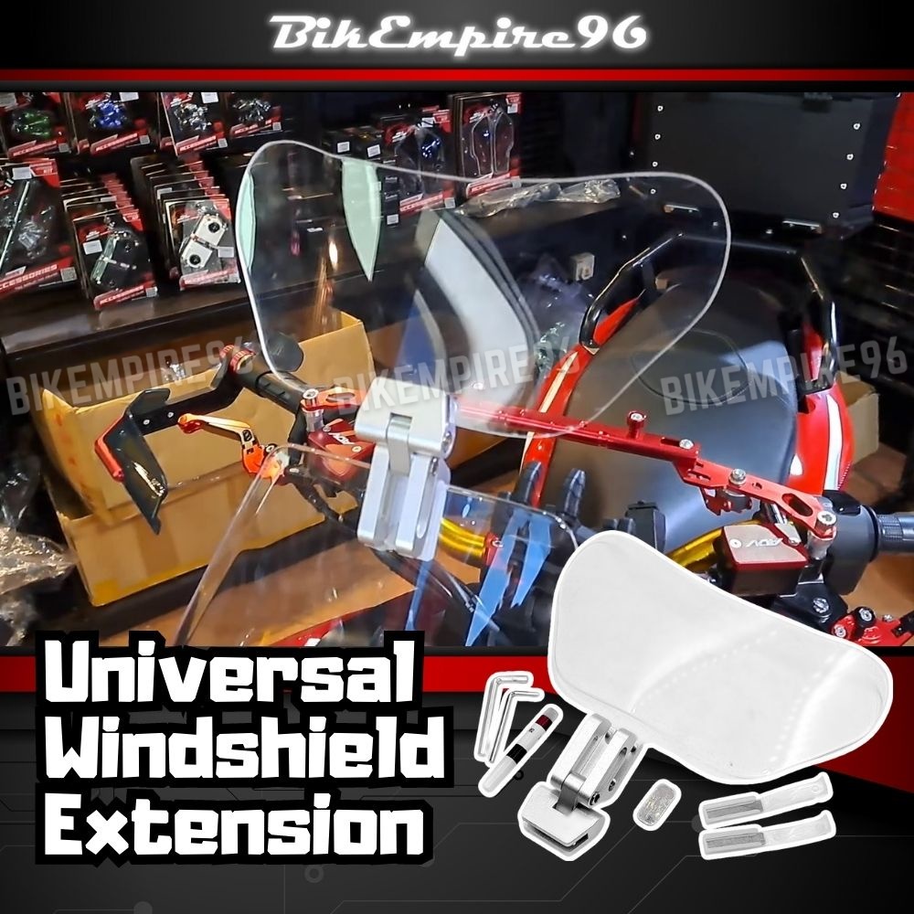 Universal Motorcycle Adjustable Clip On Windshield Extension Universal ...