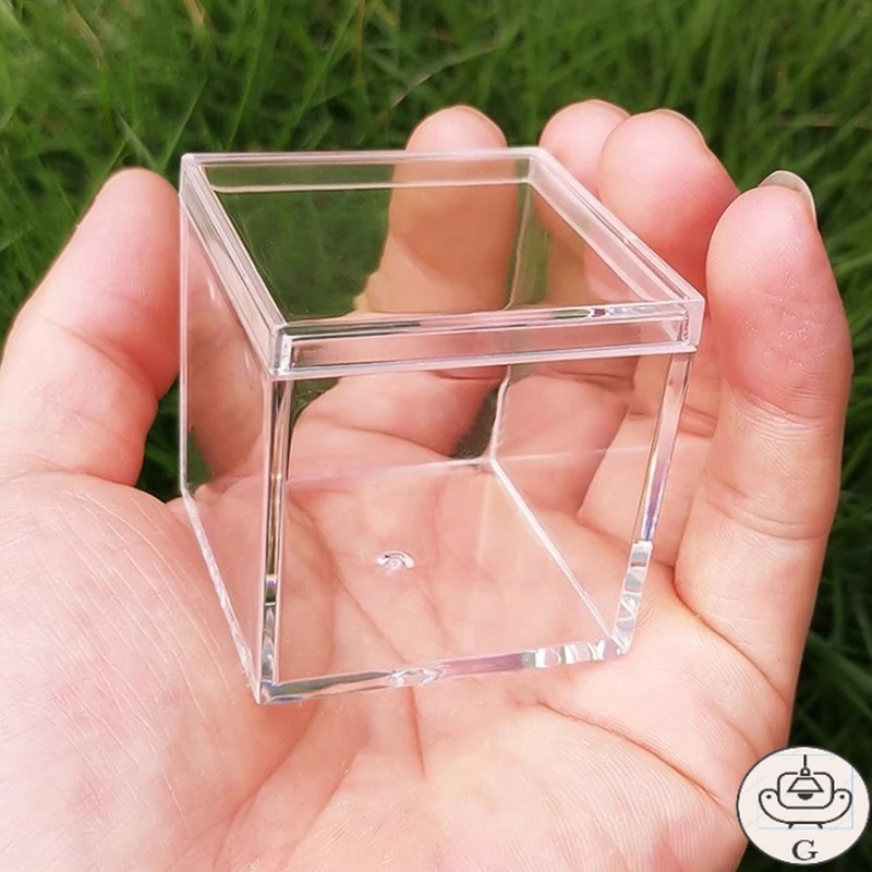 GS Mini Transparent Acrylic Boxes With Cover Plastic Organizer Small ...