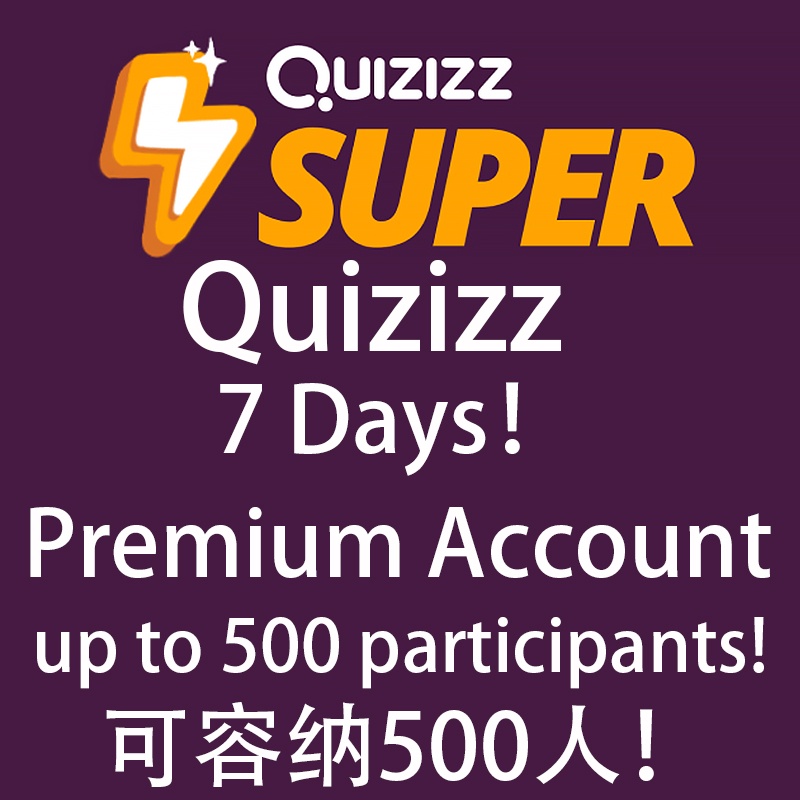 Quizizz Individual (Super) Premium Account 7 Days, -ai | Shopee Malaysia