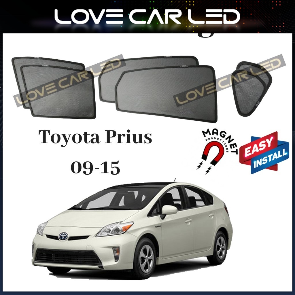 6Pcs TOYOTA PRIUS 2009-2015 Magnetic Sunshade Curve Window Shape Window ...