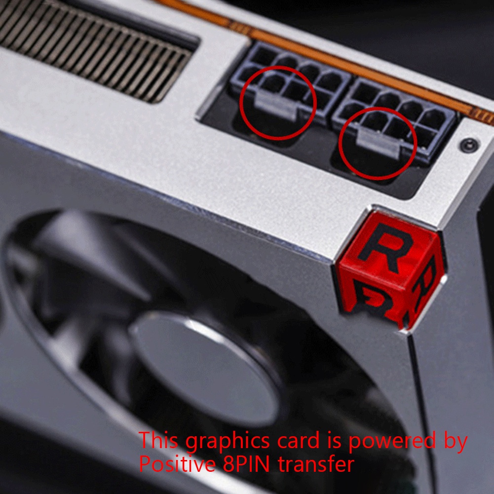 Dreamlandss 10-1PCS GPU 180 Degree 8 Pin Power Supply Adapter Angled ...