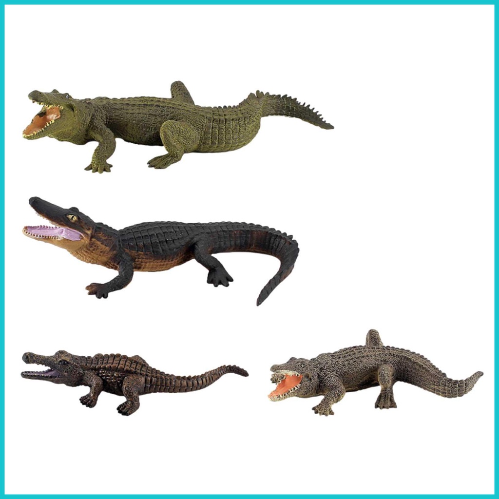 Realistic Alligator Figurines Simulated Crocodiles Model Aquarium ...