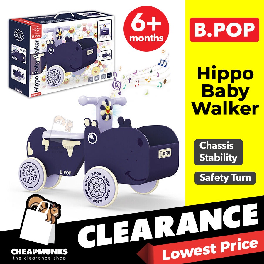 B.POP Baby Ride on Balance Bike Toddler Rhino Walker Light & Music Toys ...