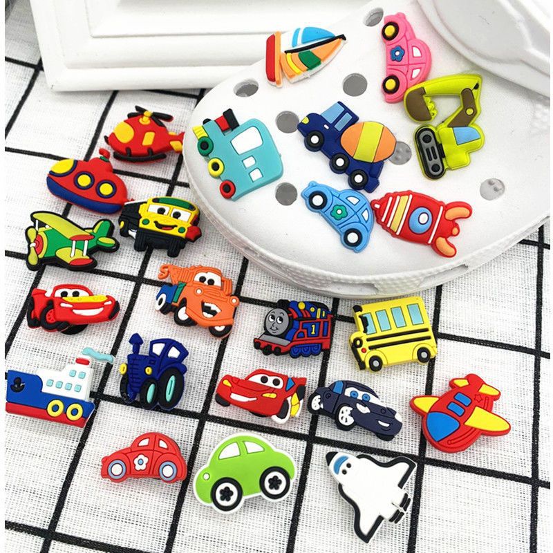 Cute Excavator Boat Jibits croccs Motorcycle Bike Jibbits Charm Pin ...