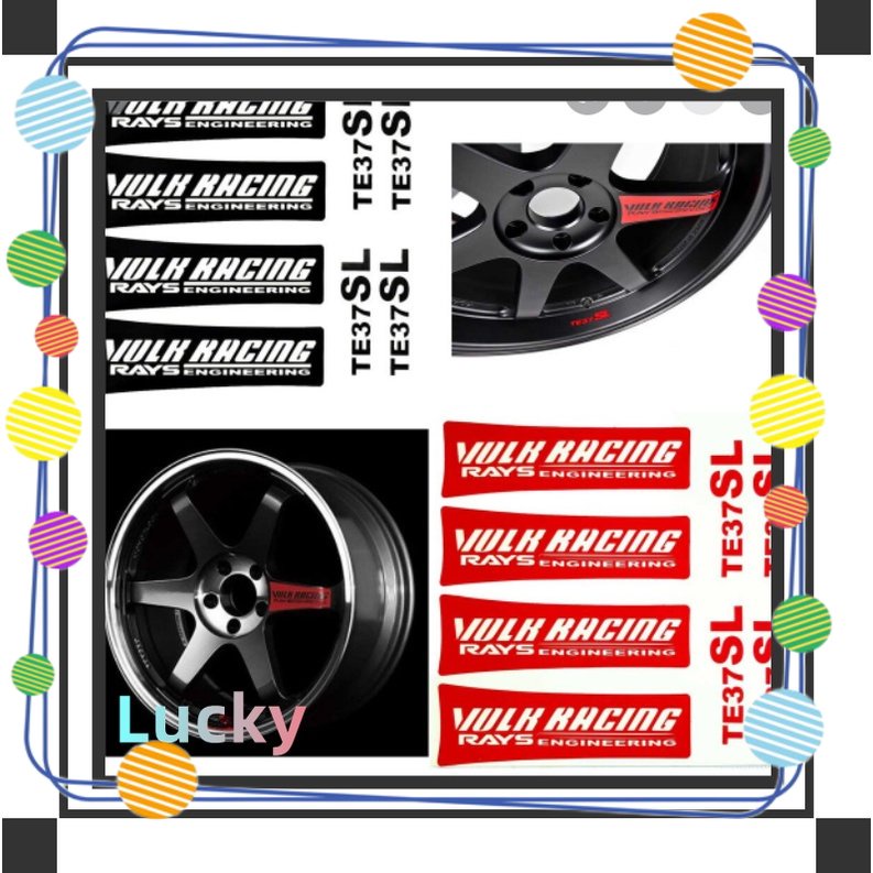 RAYS VOLK RACING TE37 SL RIM STICKER | Shopee Malaysia