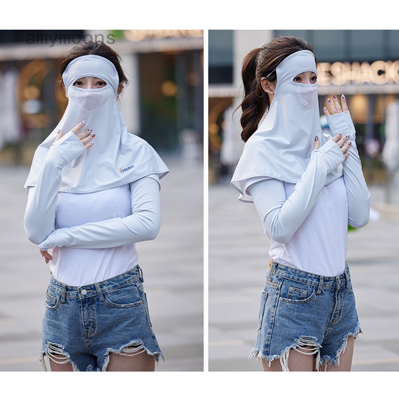 Amymoons Sunscreen Face Mask Full Face Anti-Ultraviolet Face Protection ...