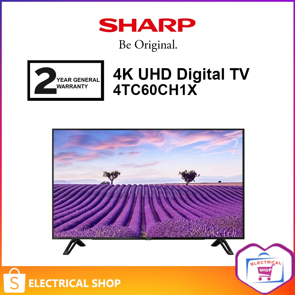 Sharp 60'' AQUOS 4K UHD Digital TV 4TC60CH1X Television | Shopee Malaysia