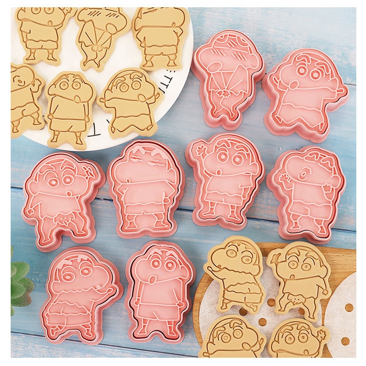 8pcs/Set Crayon Shin-chan Biscuit Mold Cookie Cutter Cartoon 3D ...