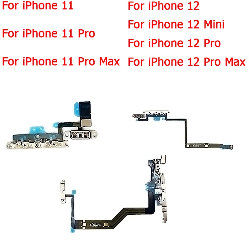 Original For iPhone 11 12 Pro Max 12 mini Power Switch On/Off Button ...