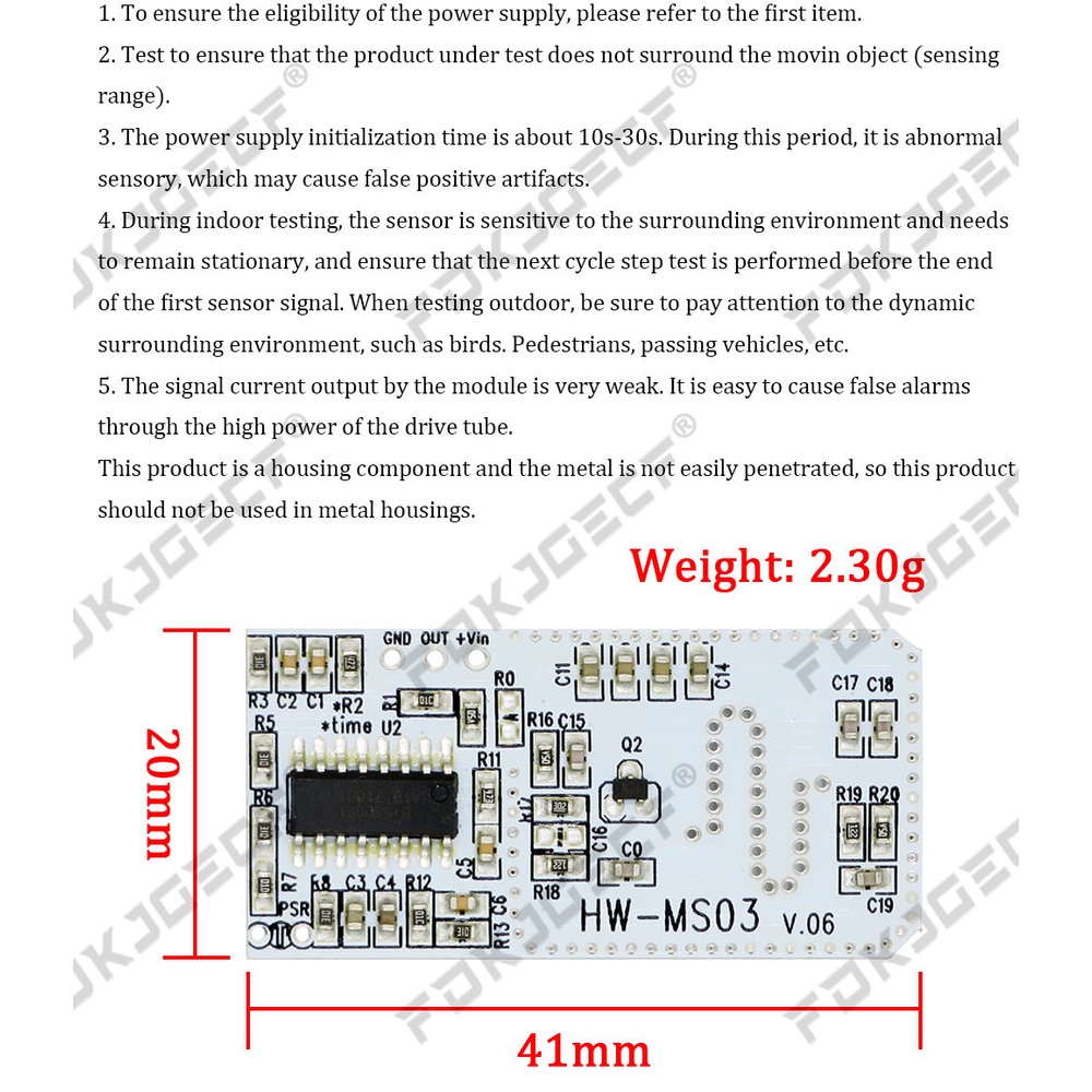 Motion Radar Sensor Hw Ms03 2 4ghz To 5 8ghz Human Body Induction