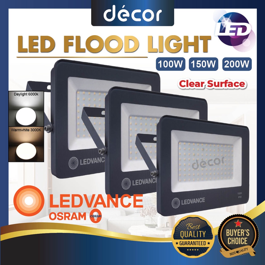 OSRAM LEDVANCE LED Flood Light 100W / 150W / 200W Outdoor LED Spotlight ...