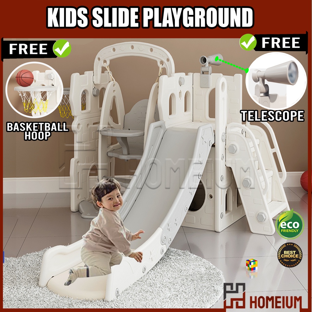 Homeium Kids Telescope playground Slide with/without Swing combination ...