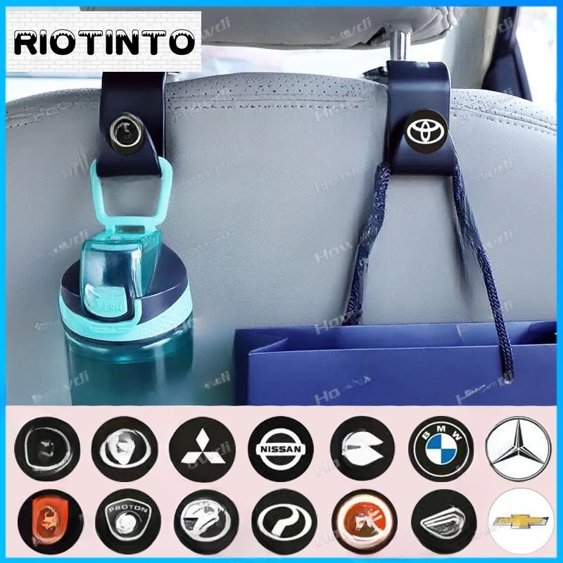 RioTinto 1pc Multifunction Car Headrest Hook Back Seat Hook with car logo | Shopee Malaysia