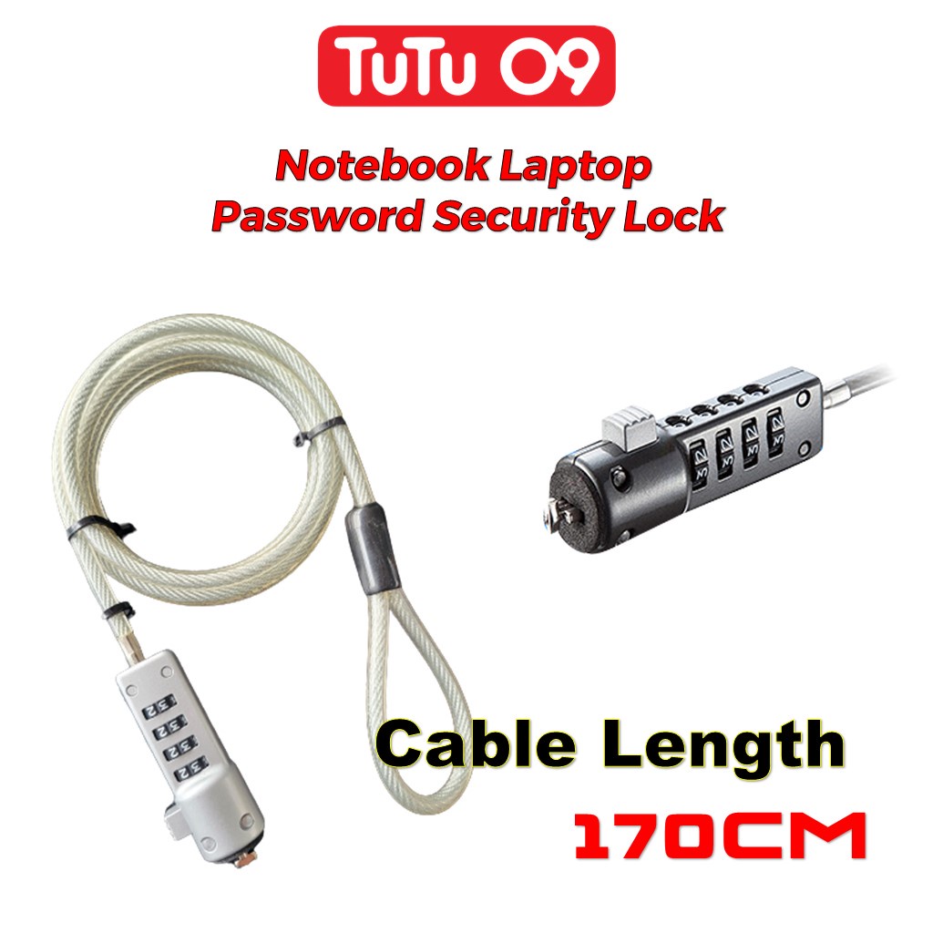 Notebook Laptop Security Cable Lock Password Digit Security Computer ...