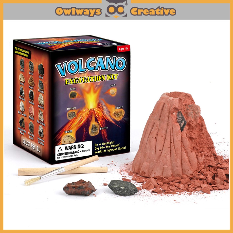DIY Archaeological Excavation Exploration Volcano Eruption Mining Kit ...