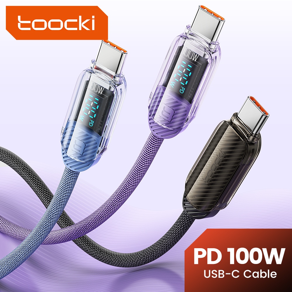 Toocki 100W Type C To Type C Cable For C-L/A-L PD 20W Fast Charging ...
