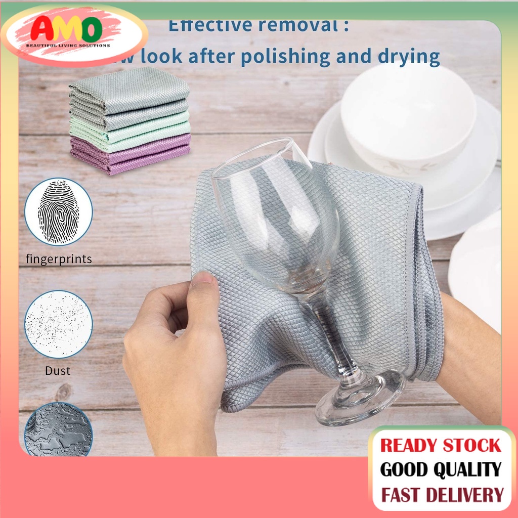 🔥AMOMALL🔥Anti-Grease Wiping Rags Efficient Fish Scale Wipe Cloth ...