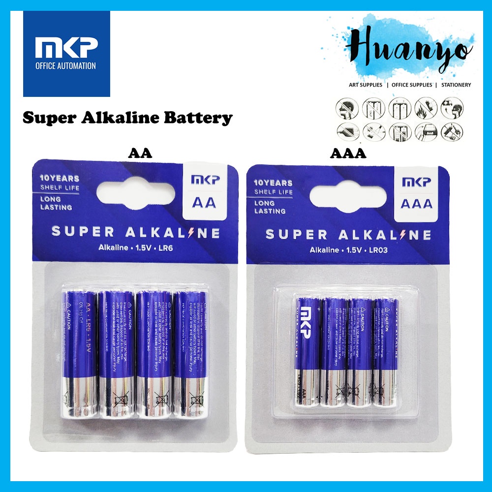 MKP Super Alkaline Battery AA/AAA 1.5V (4PCS / Blister Pack) | Shopee ...