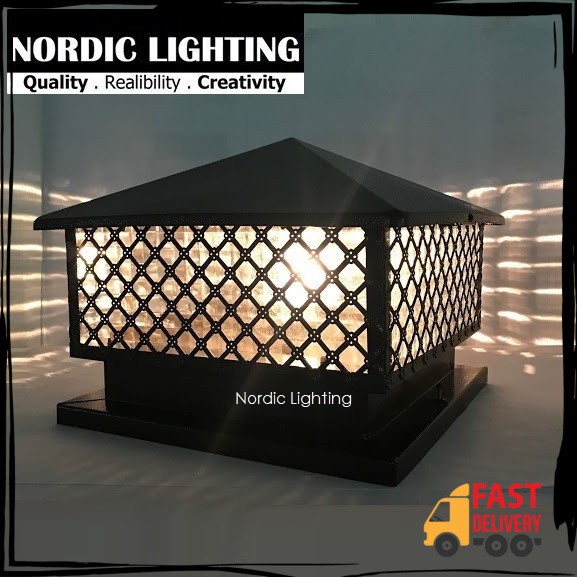 400mm Outdoor Gate Light Nordic Lighting Gate lamp 16''Inch Outdoor ...