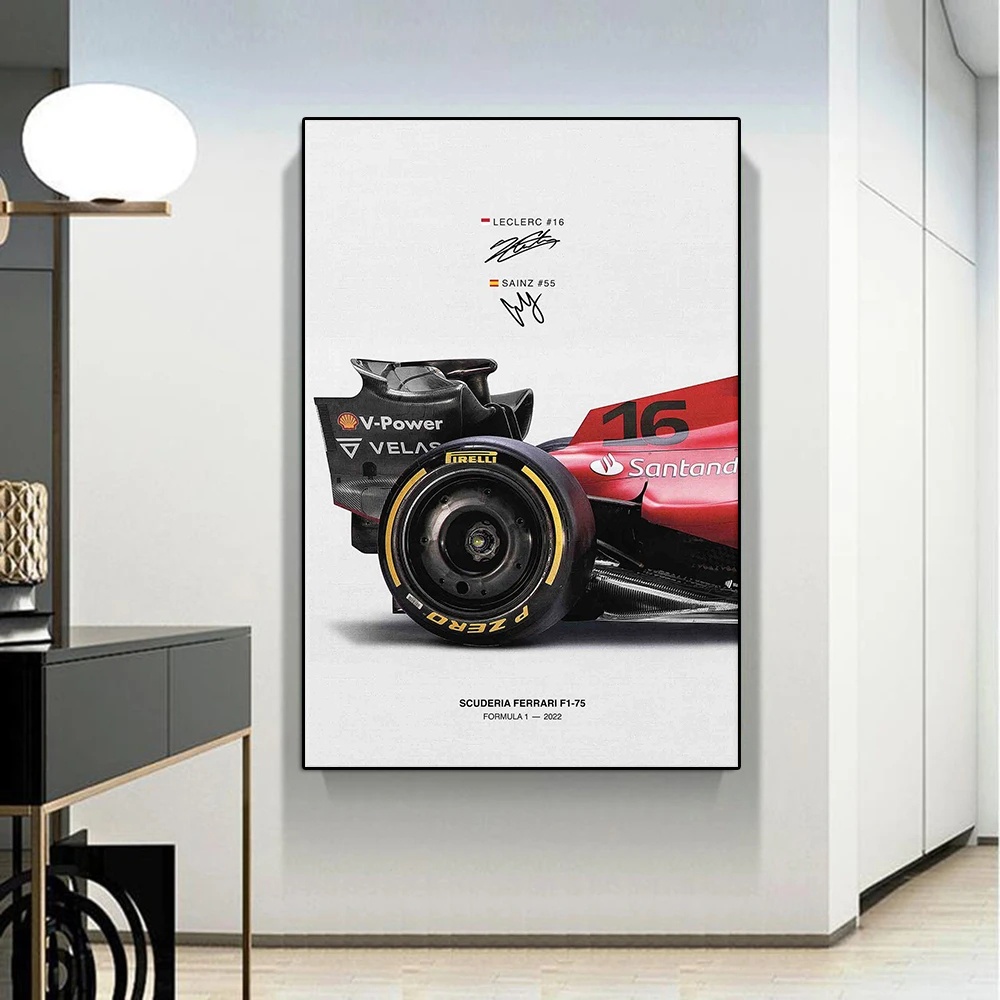 F1 Grand Prix F1-75 racing poster printing racing canvas painting ...