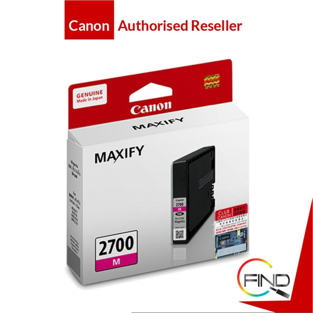 Canon PGI-2700 Magenta Cartridge (9ml) For MAXIFY iB4070/iB4170/MB5070 ...