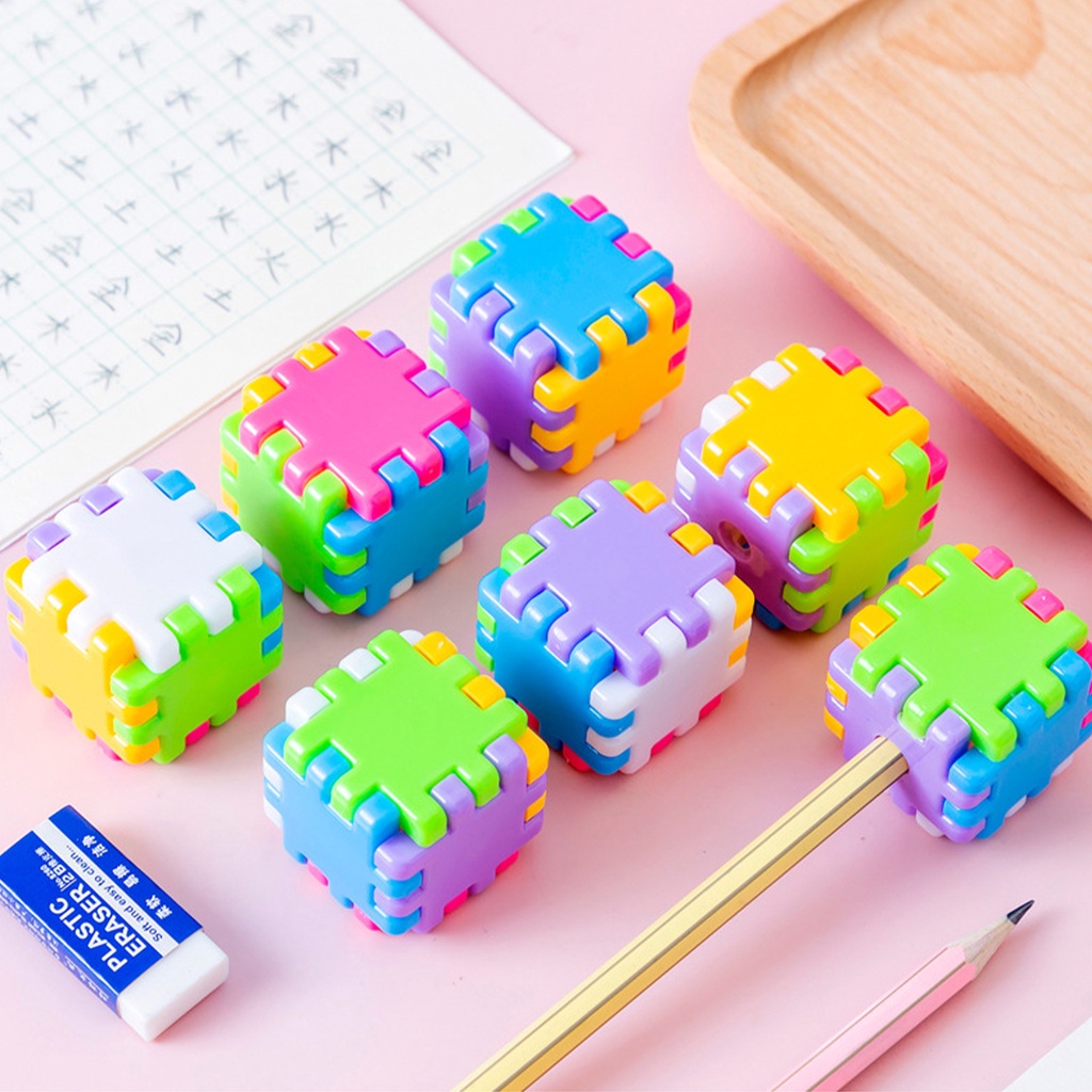 Student Pencil Sharpener Creative Simple Rubik's Cube Pencil Sharpener ...