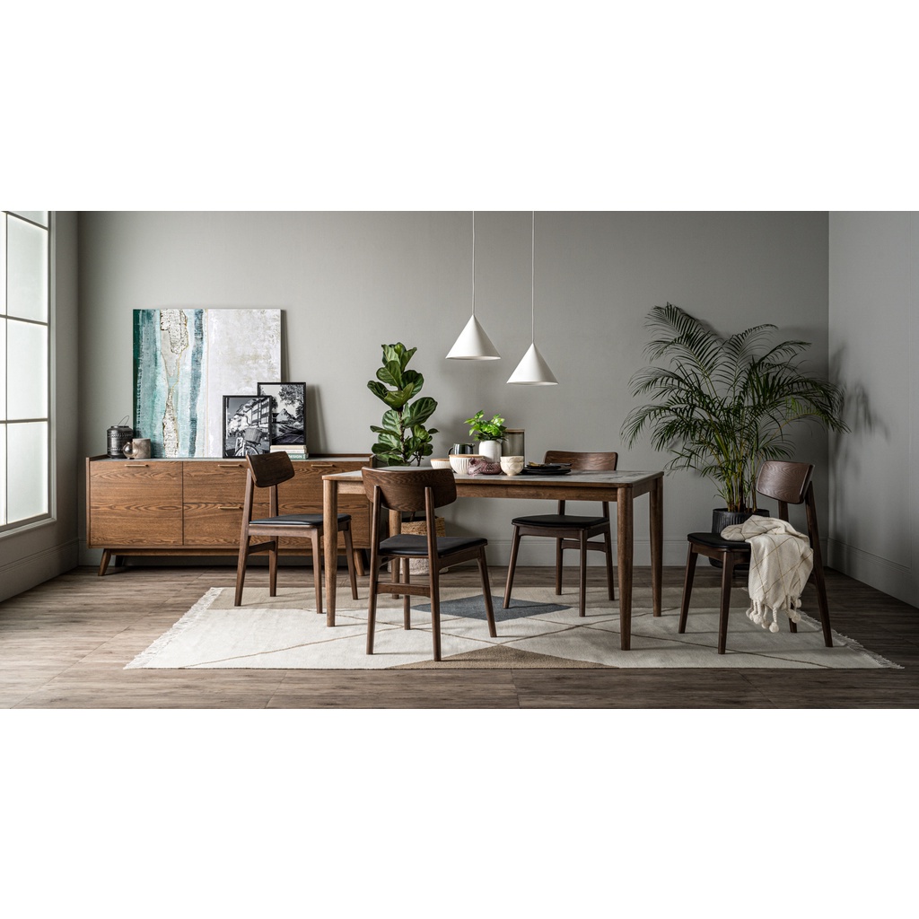 BRADY 1.5M Wood Dining Table 6 Seater Dining Table 4 Seater Dining ...