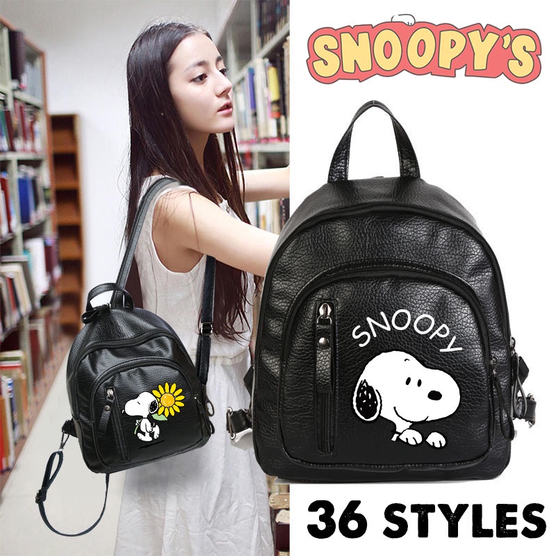 Snoopy Backpack School Bag for Women Cute Bagpack Travel Backpack ...