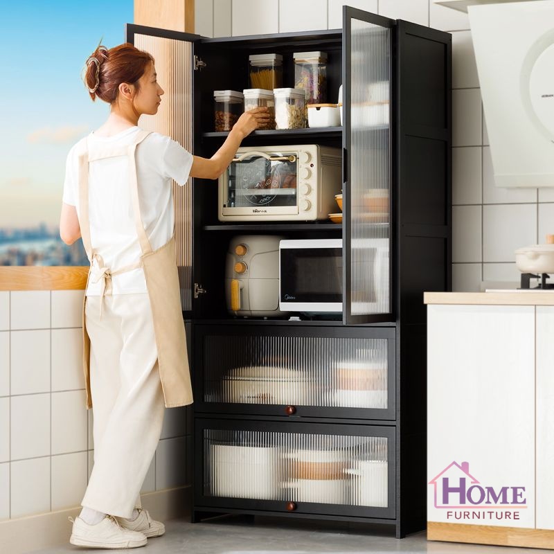🍁Kitchen racks/floor multi-layer storage cabinets/multifunctional ...