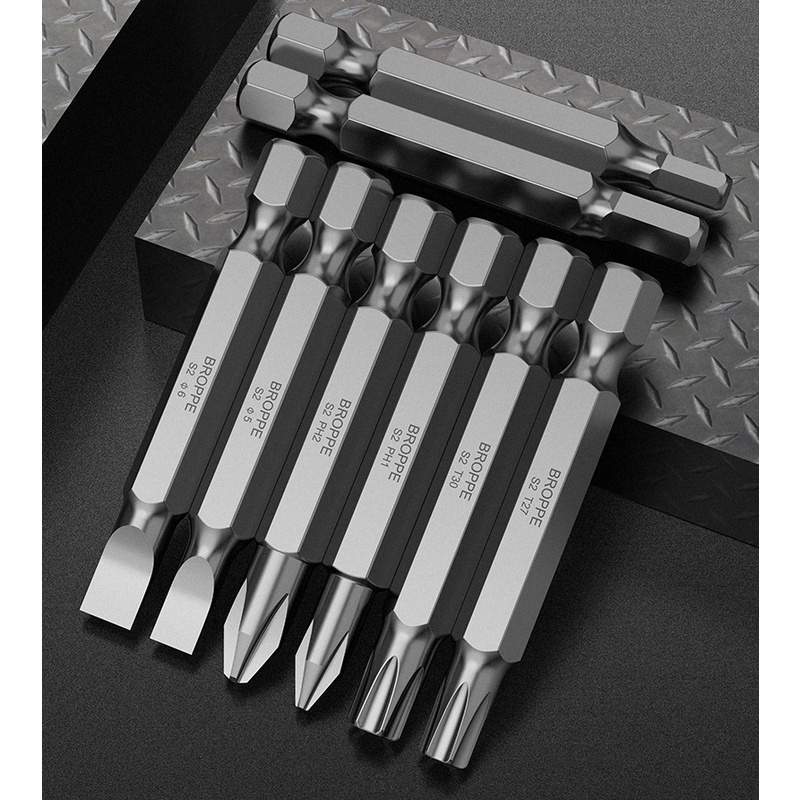 10Pcs S2 Steel Phillips Slotted Hex Head Torx Screwdriver Bits Combo ...