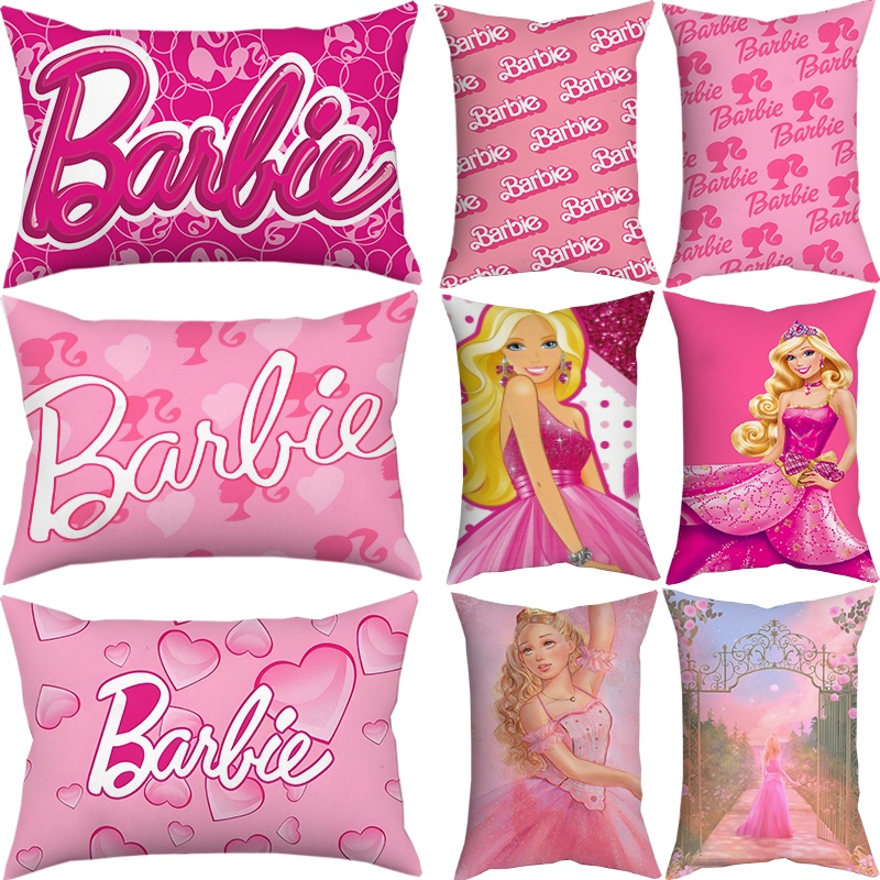 Barbie Pillowcase Pink Barbie Princess Polyester Rectangular ...