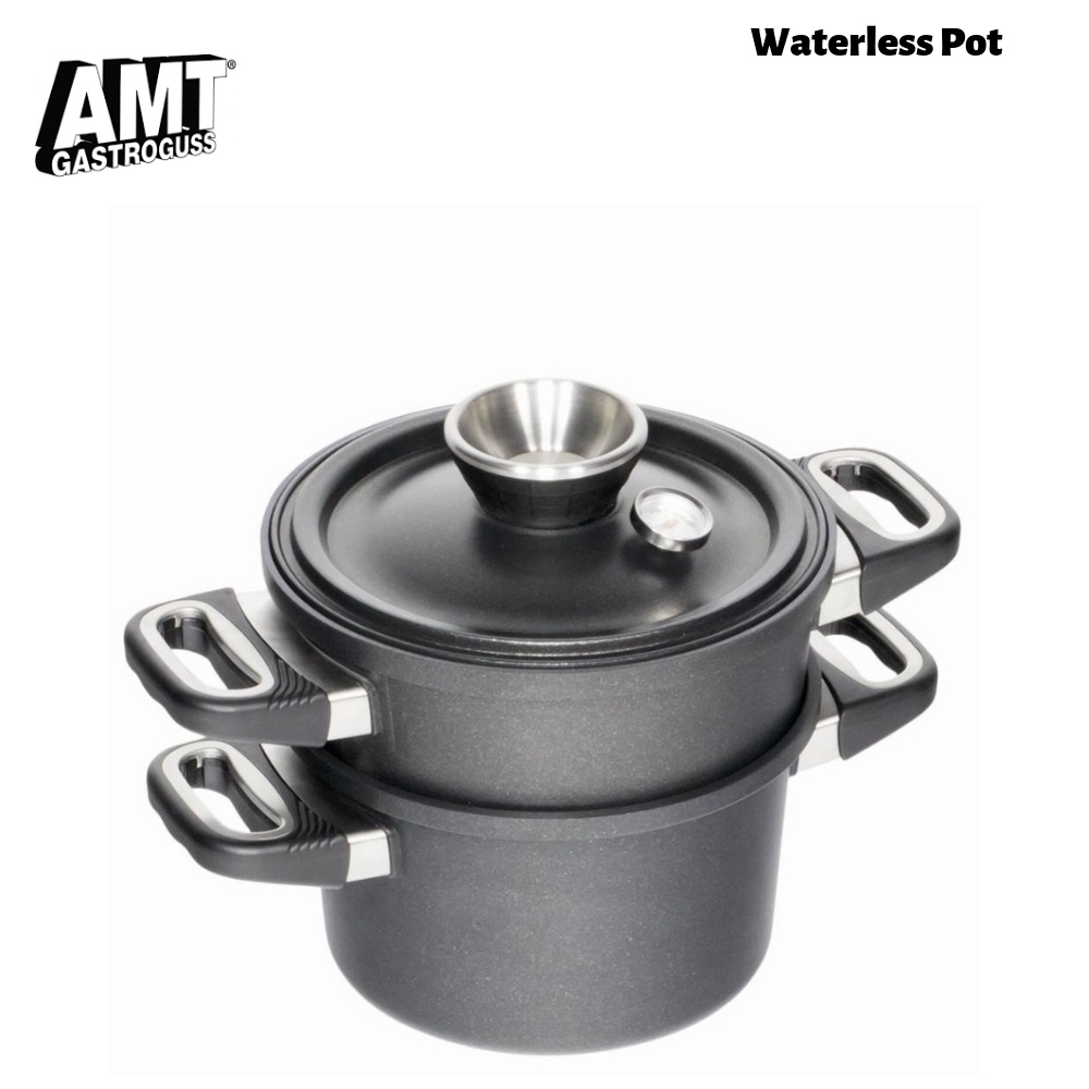 AMT, Round WATERLESS Induction Pot With Lid (24 cm) | Shopee Malaysia
