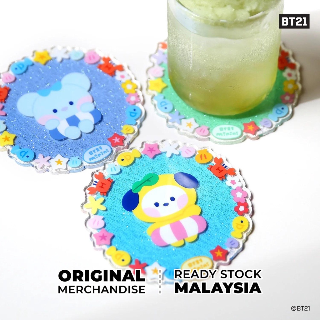 [OFFICIAL] BT21 Minini Summer Sky Acrylic Coaster BTS BT21 TinyTAN BangTan Kpop Merch | Shopee ...
