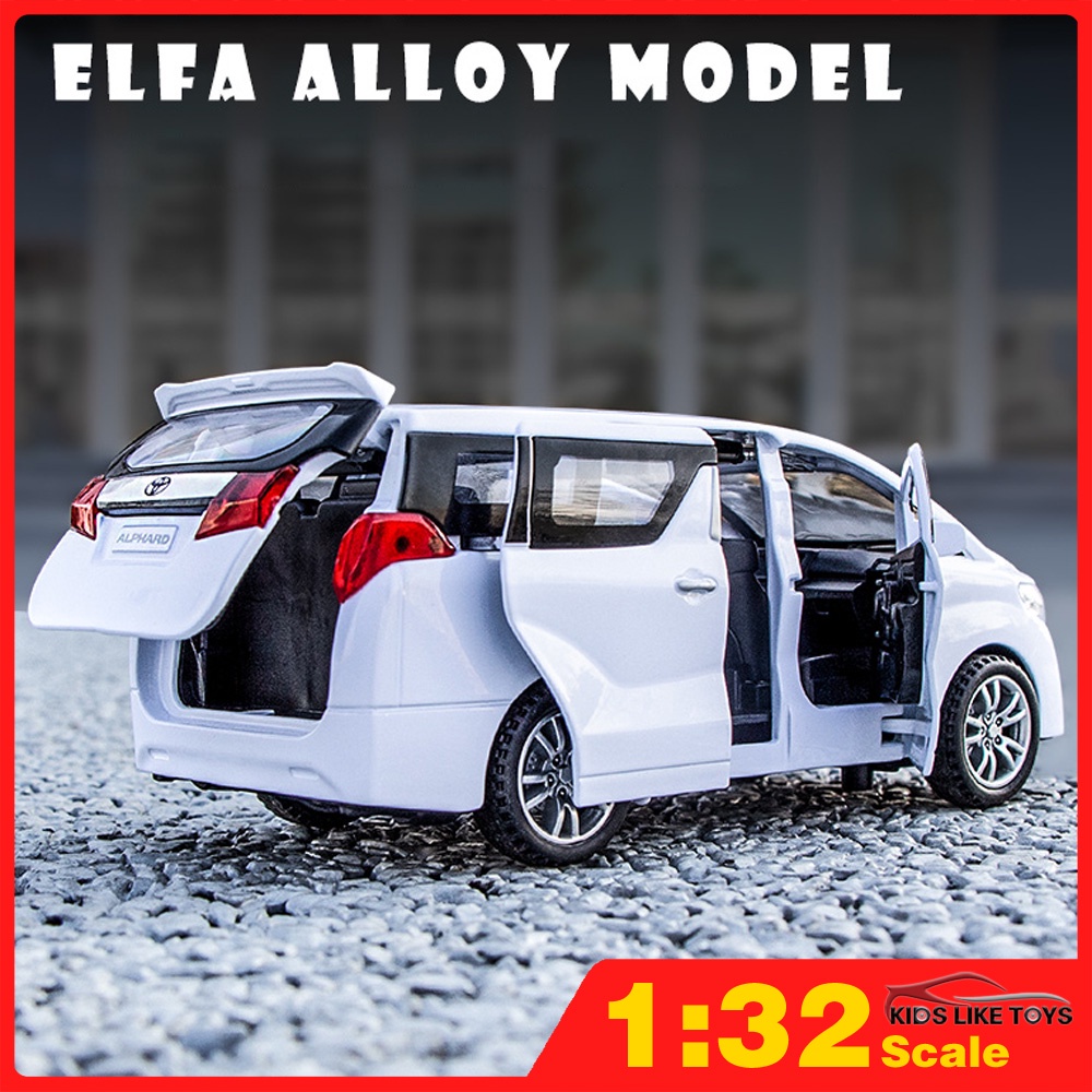 KLT 1:32 Toyota Alphard Diecast Car Model Toy For Kids vellfire diecast alloy cars toys for boys ...