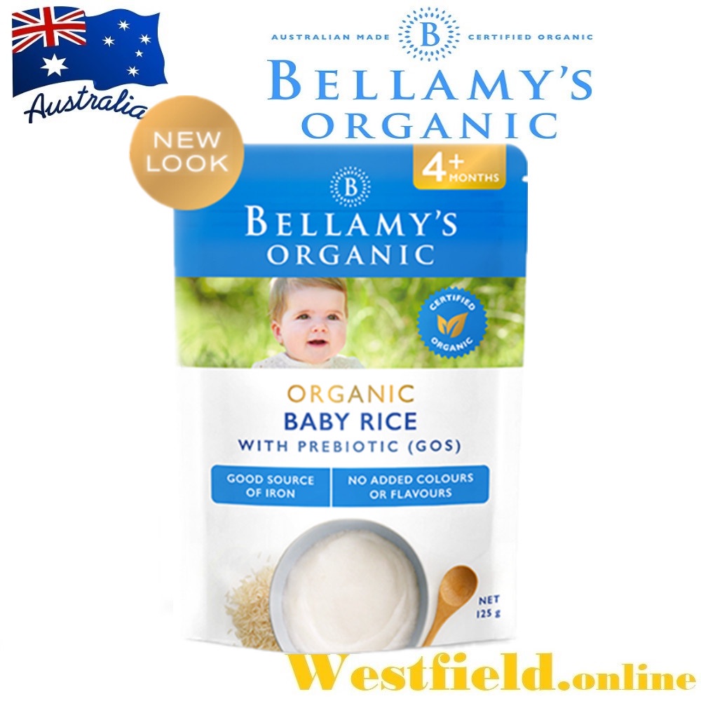[Ready Stock EXP 09/2025] Bellamy's Organic Baby Rice With Prebiotic 4 ...