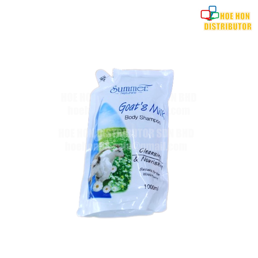 Summer Naturale Body Wash / Body Shampoo Refill Pouch 1000ml Goat Milk ...