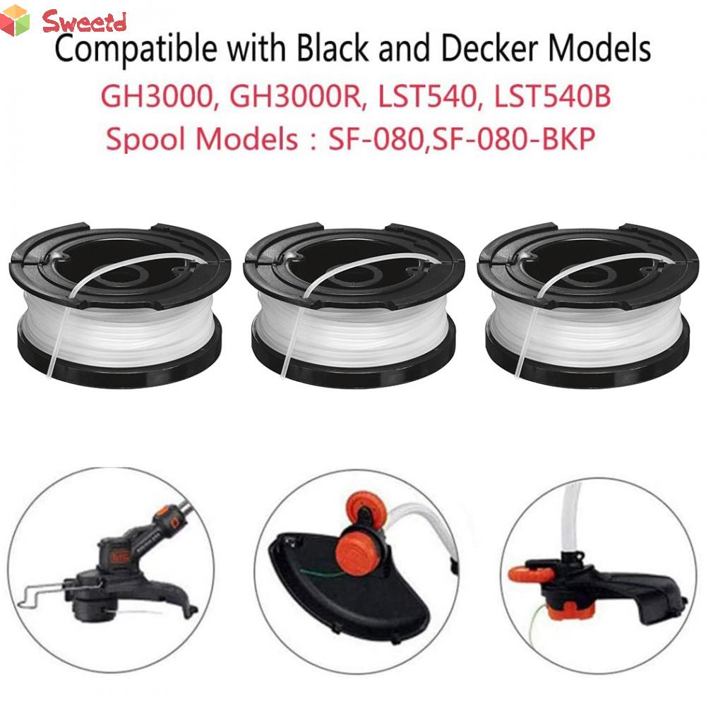 3x For Black&Decker A6481 ST4525 Strimmer Trimmer Spool Line ...