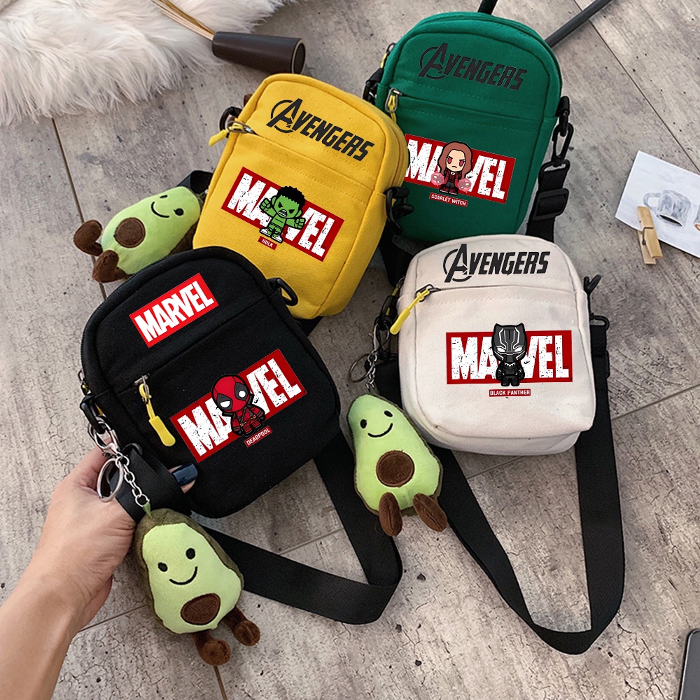 Marvel Spiderman kids Canvas Mini Shoulder Bag Cute Cartoon Crossbody ...