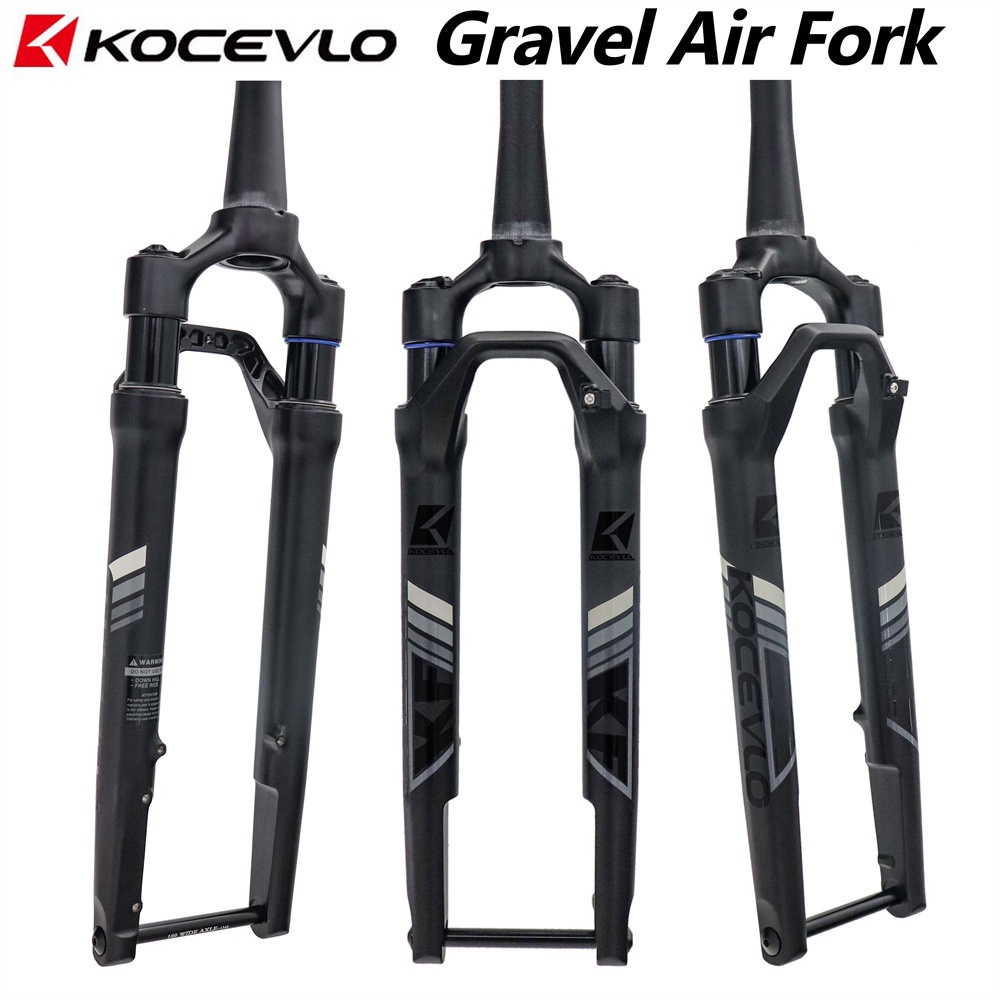KOCEVLO Road Bike Fork Gravel Suspension fork Off-Road Damping Air ...