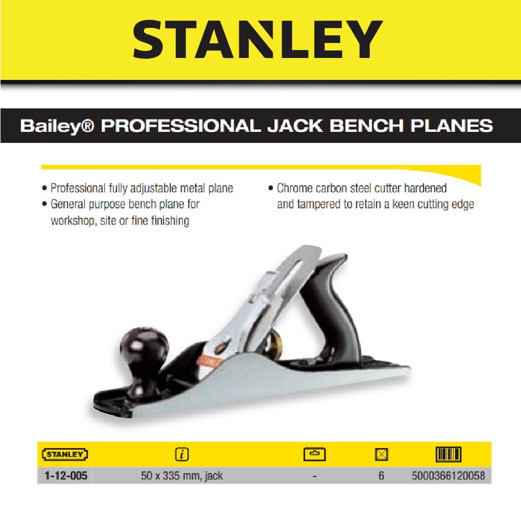 Stanley 12005 BAILEY® PLANER NO. 5 JACK 355MM 350 x 50 MM | Shopee Malaysia