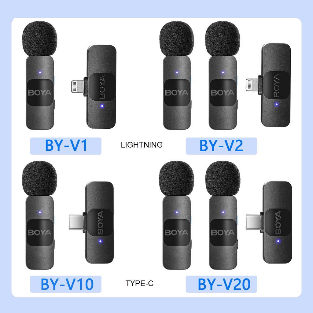 BOYA (BY-V1/V2/V10/V20) 2.4GHz Wireless Microphone Lavalier for Android/iP/Tablet/Laptop 麦克 ...