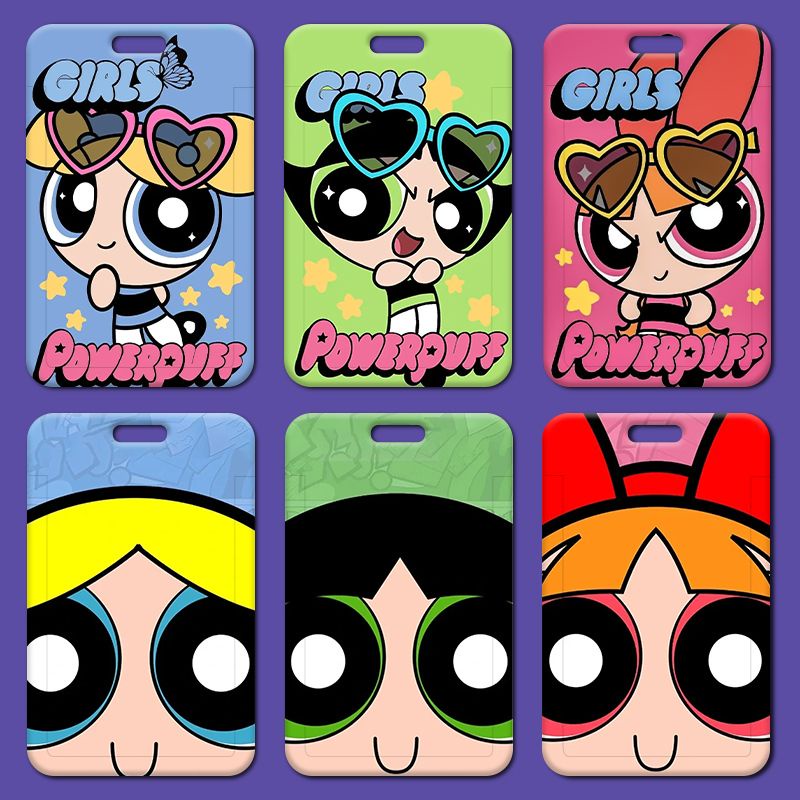 Anime Cartoon The Powerpuff Girls DIY Student School Campus ID Card ...
