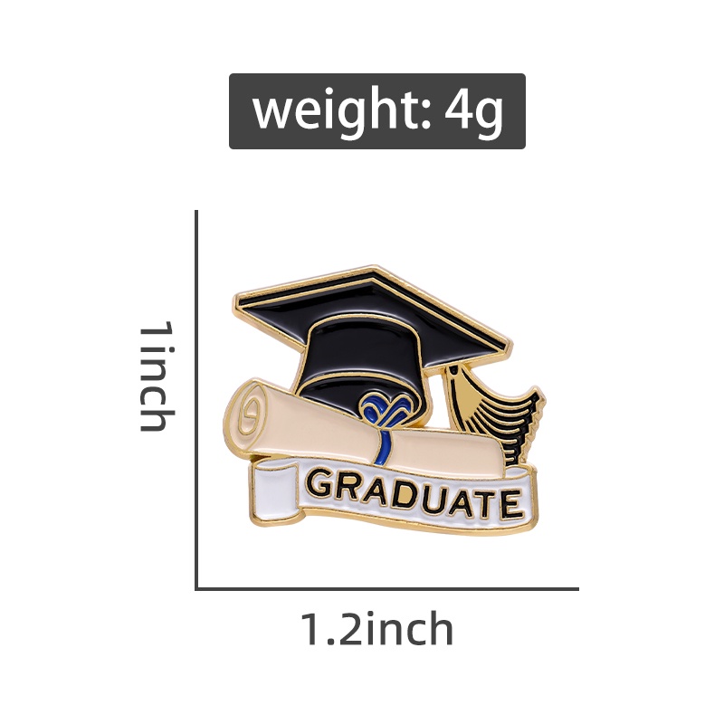 Graduation Brooch Bachelor Hat Enamel Pin Graduation Gift for Graduates ...