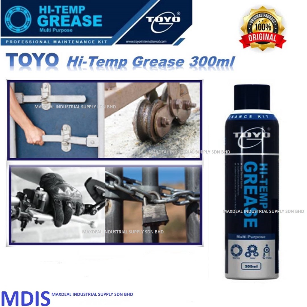 TOYO 1168 HI-TEMP 300ML Spray Grease Multi Purpose Spray Grease ...